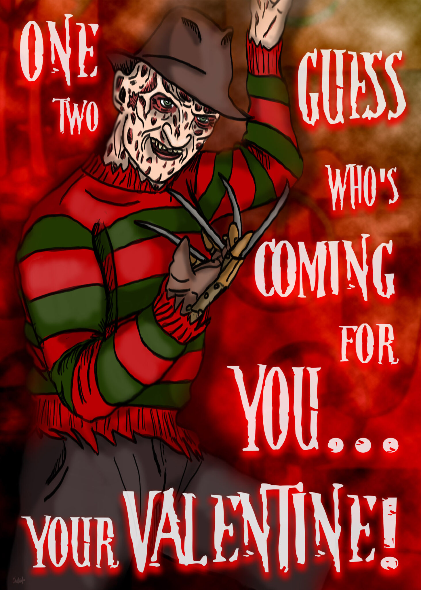 One, two your Valentine's coming for you... - Robert Englund